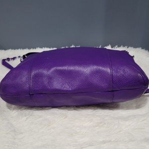 Coach | Bags | Coach Isabelle Hobo Convertible Purple Pebbled Leather ...